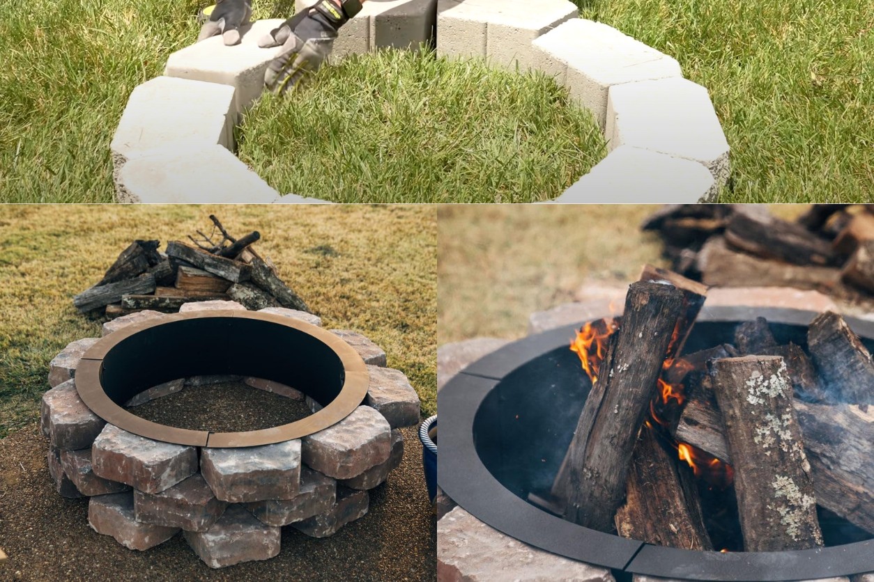 How To Build a Brick Fire Pit on a Budget • Better Lawns and Gardens
